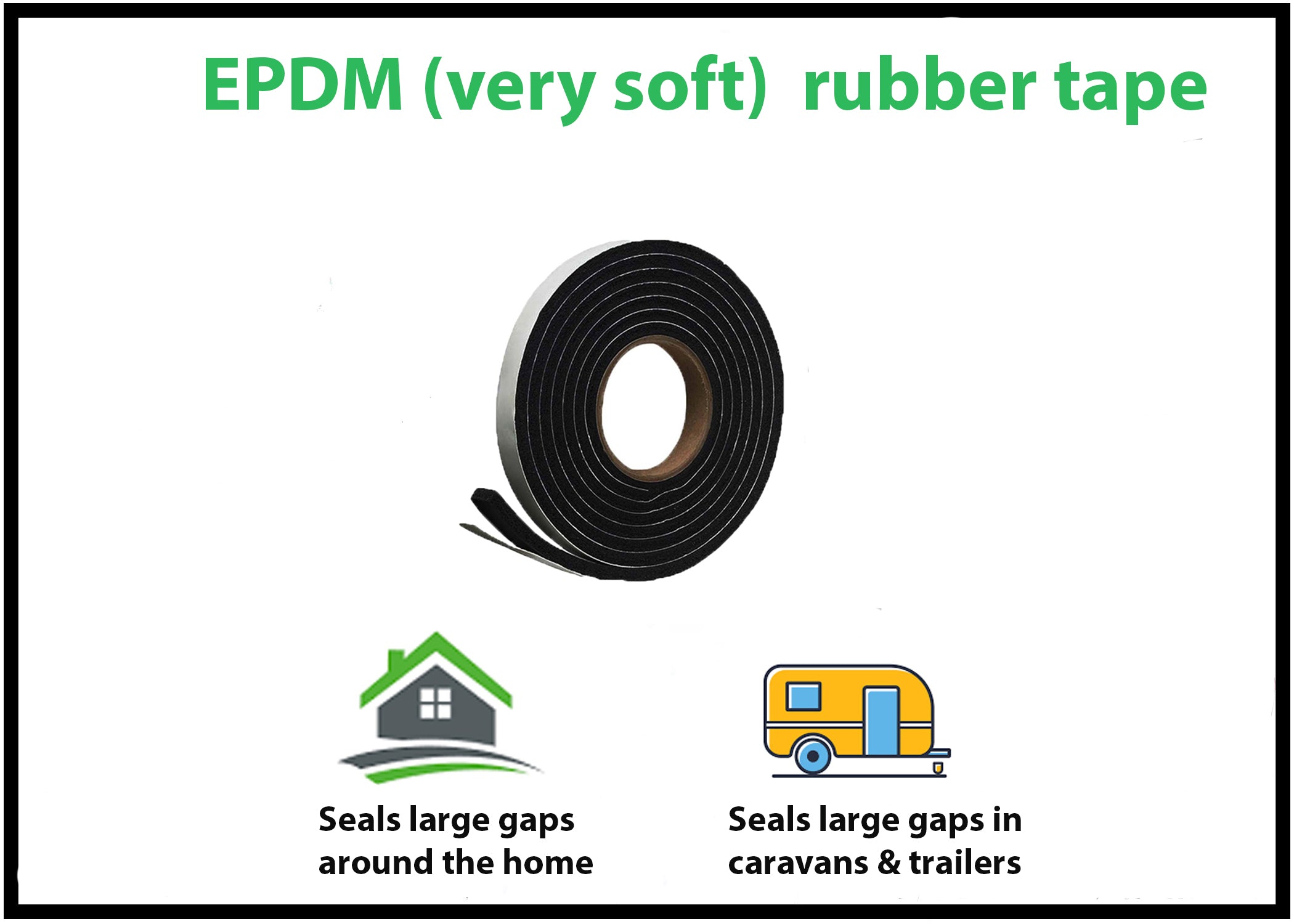 Buy EPDM Foam Tape, Rubber Sponge Strip | Gardiner Australia